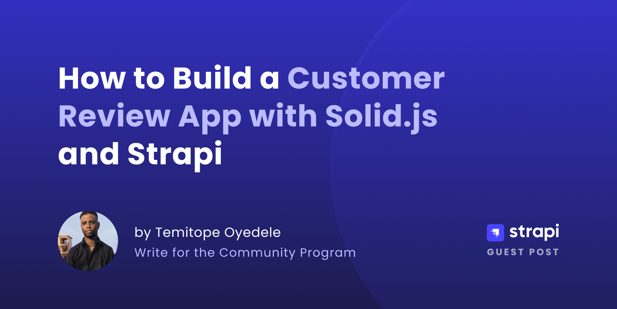 Build a Customer Review APP with Strapi and Solid.js
