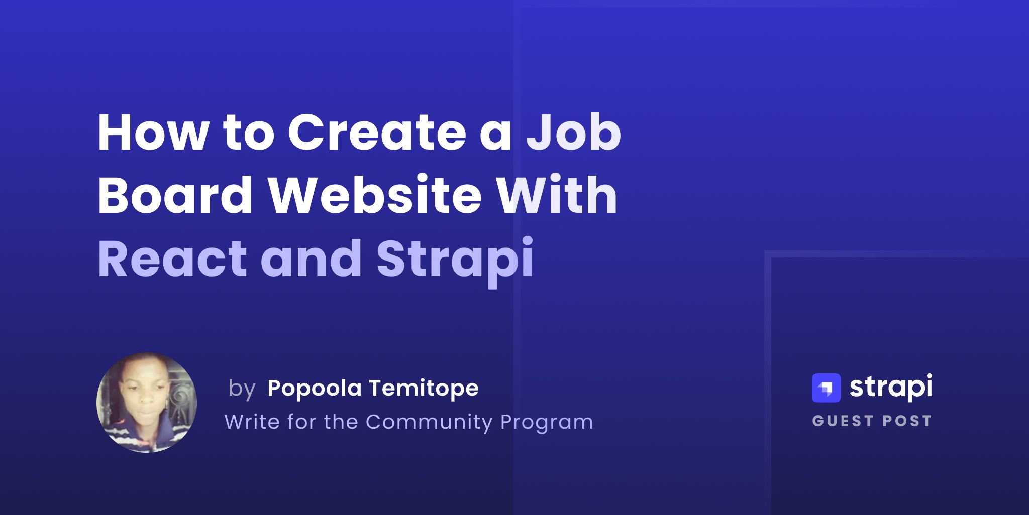 Create a Job Board Website Using React and Strapi