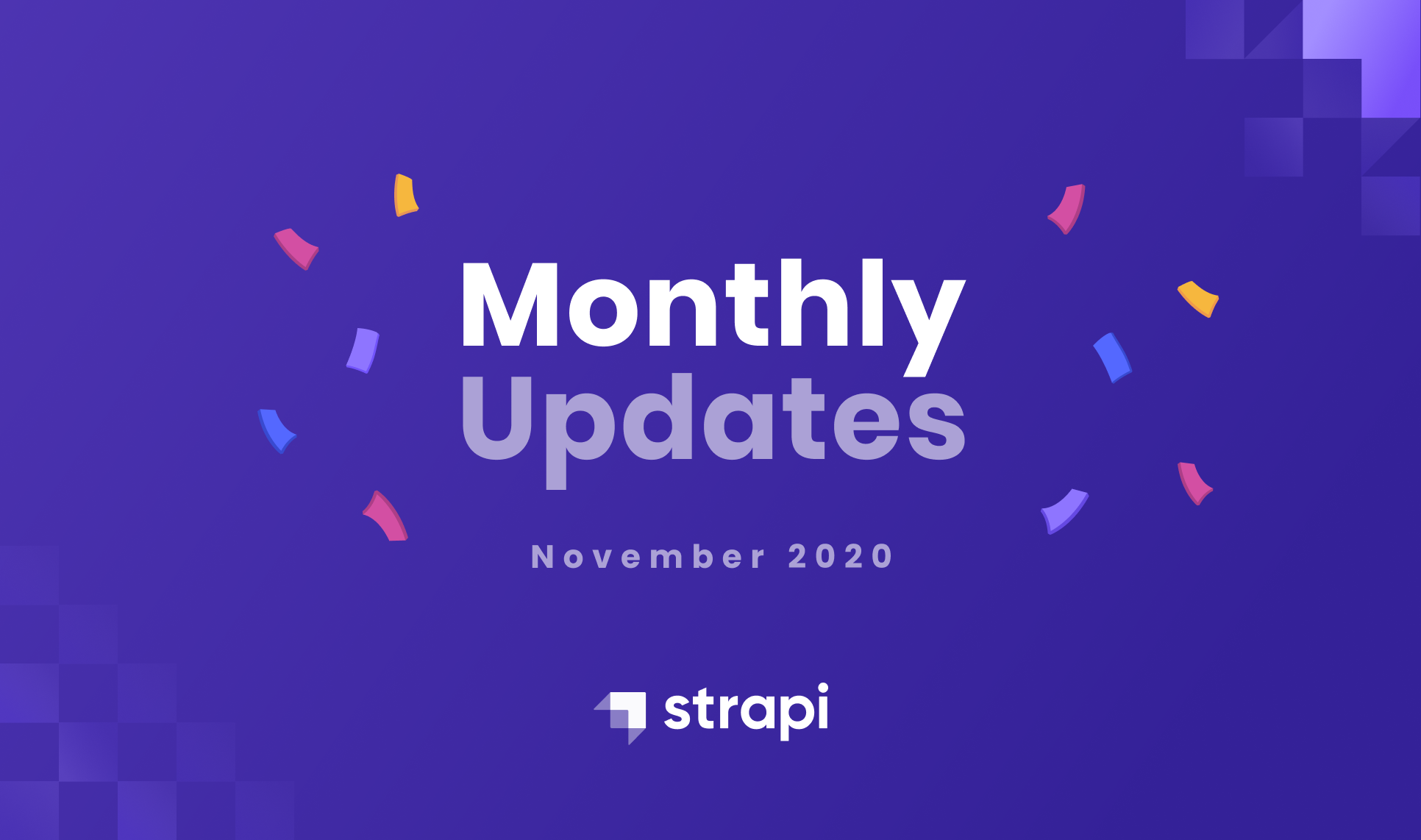 Strapi - Monthly Update November 2020