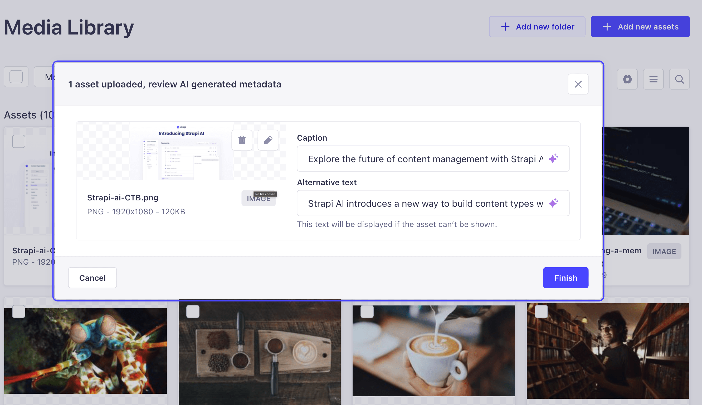 Media Library - Strapi Features