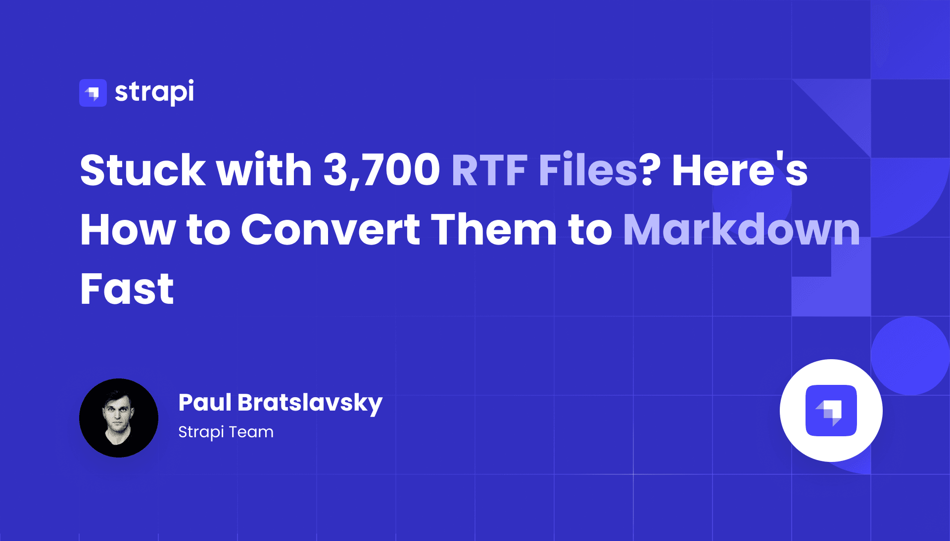 RTF to Markdown Conversion for Developers