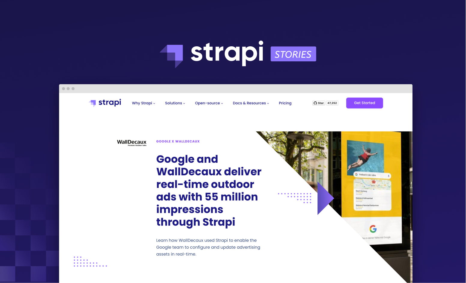 Google and WallDecaux use Strapi to launch a real-time outdoor ad campaign with 55 million ...