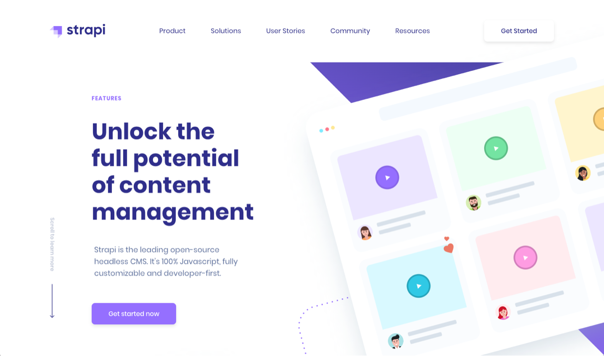 Full-featured headless CMS and customizable API | Strapi